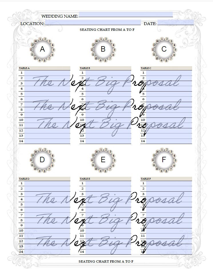 Editable Wedding Table Seating | Organize Tables, Wedding Tables ...