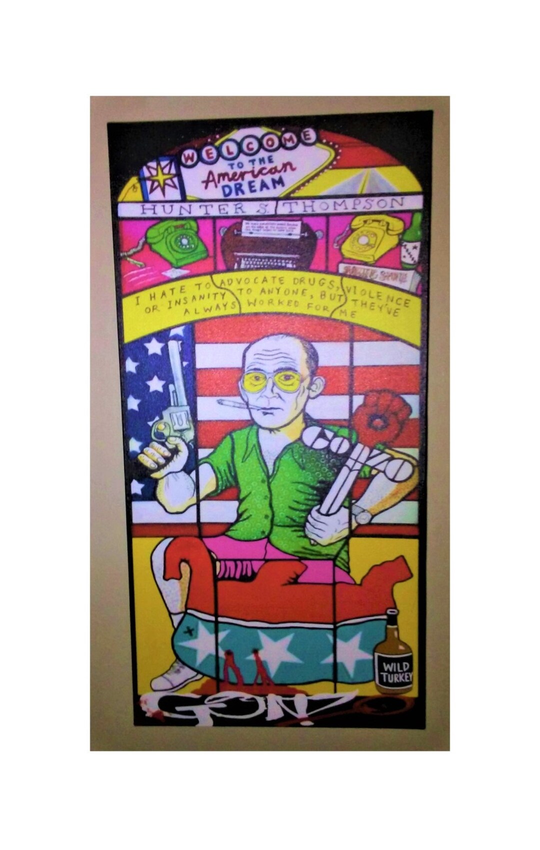 Hunter S. Thompson GONZO Canvas Print - Etsy