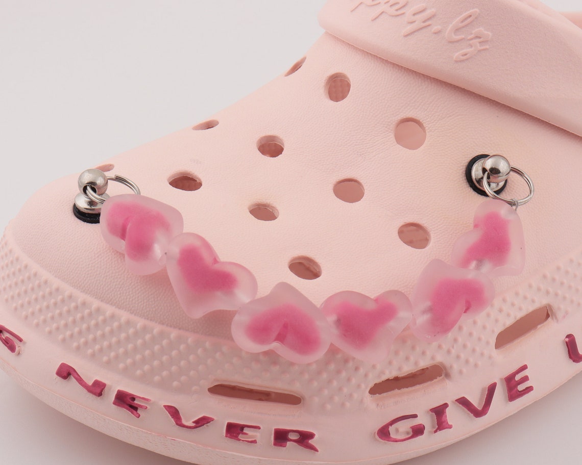 Croc Chain Charms. High Quality Luxury Candy hearts croc | Etsy