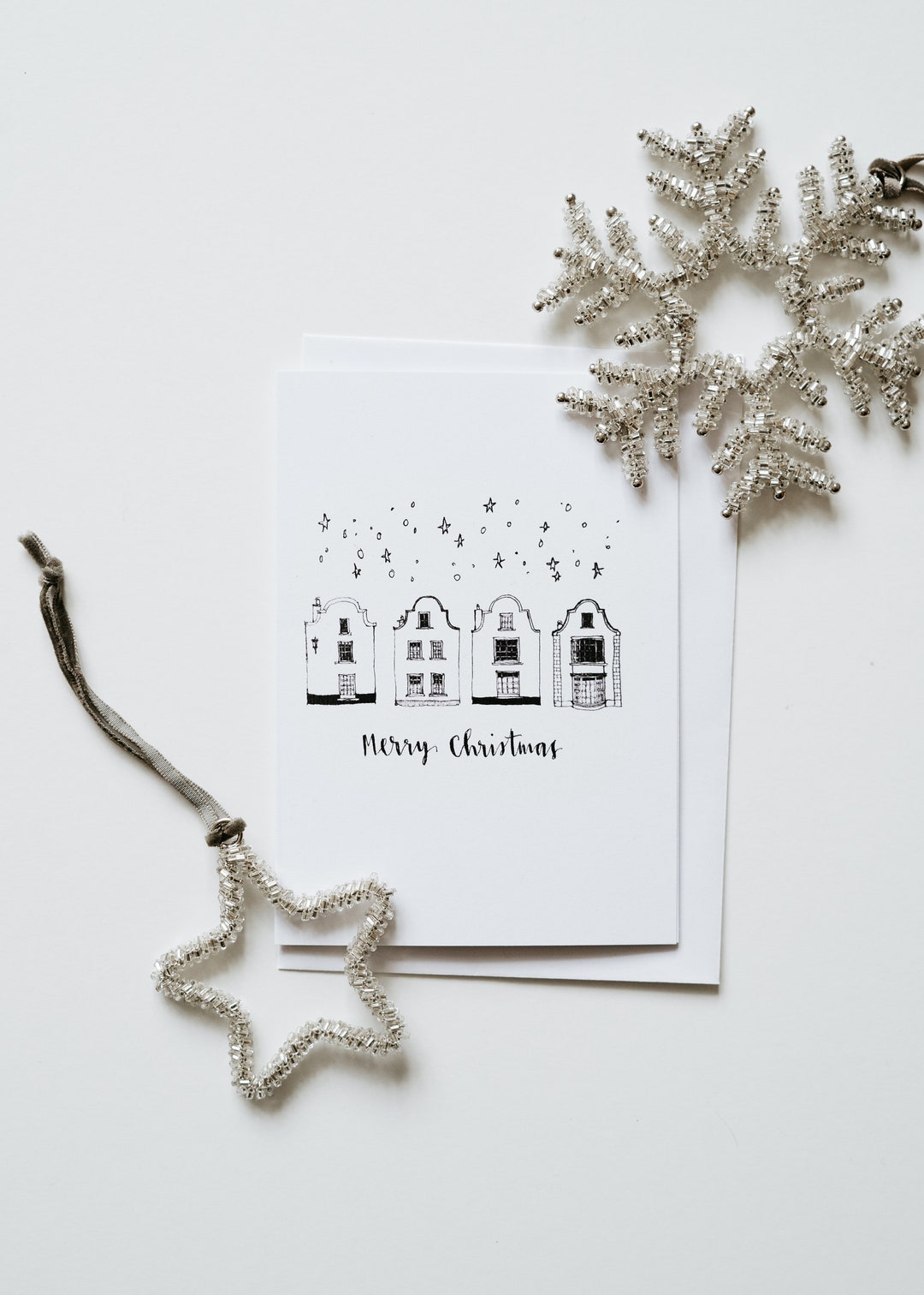 Christmas Card - Houses - Etsy