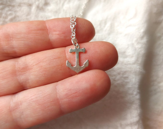 Anchor Necklace Anchor Pendant Sterling Silver Anchor - Etsy