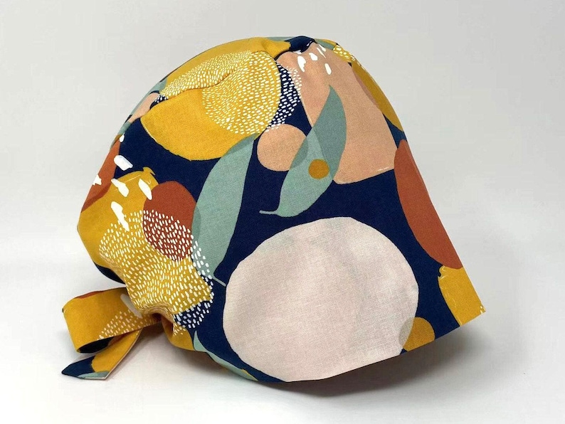 No Tariff (US/CA) - Scrub Cap - Peace of Mind - Peach - Abstract Pixie ...