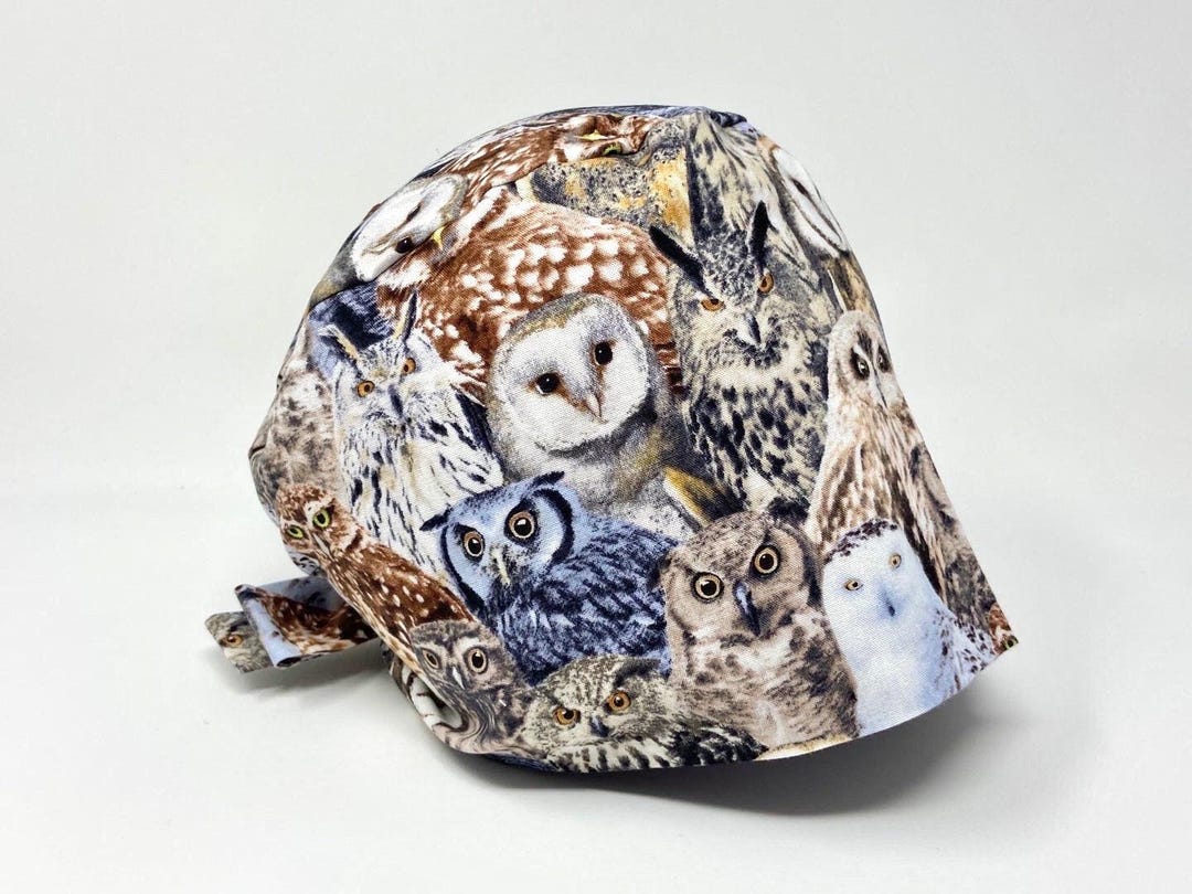 No Tariff (US/CA) - Scrub Cap - Owl of Us - Cute Pixie - Mimiscrubhats ...