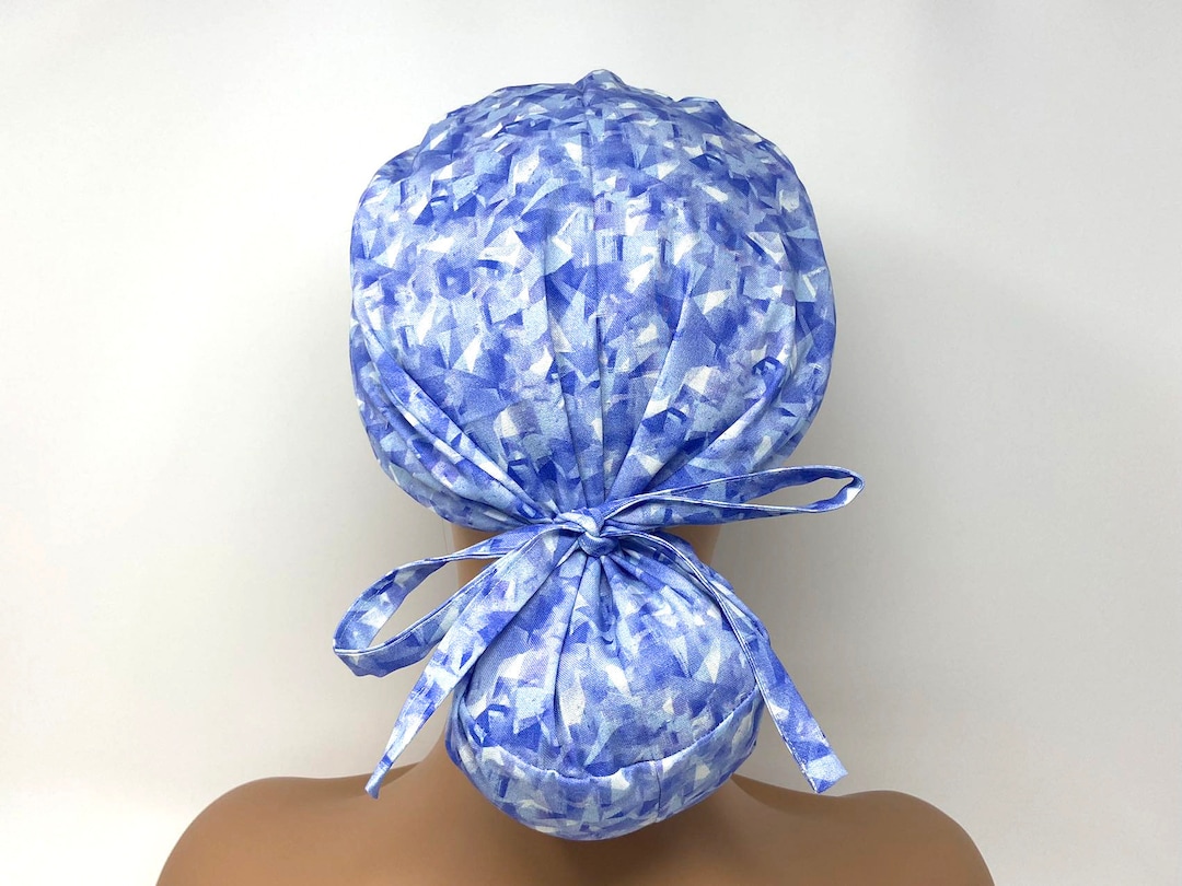 Ponytail Scrub Cap/ Scrub Hat - Ice Cubes - Women Scrub Cap Surgical ...