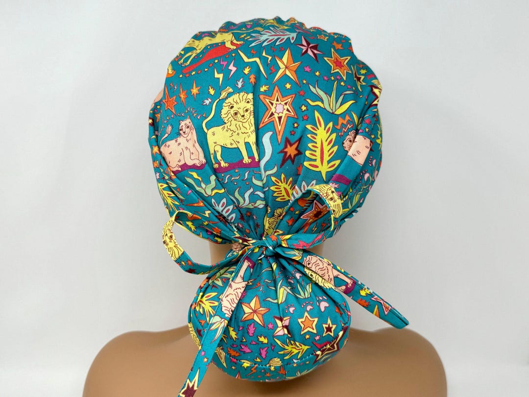 No Tariff (US/CA) - Ponytail Scrub Cap/japanese Scrub Hat- Lions and ...