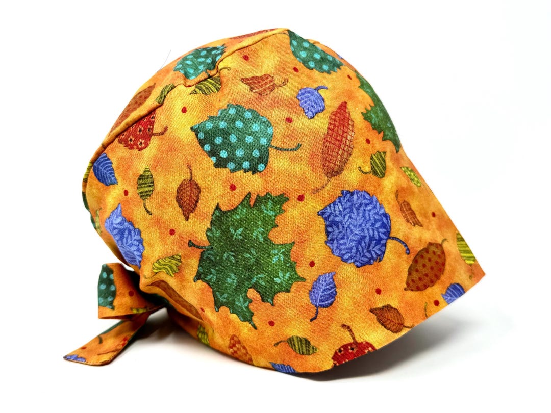 No Tariff (US/CA) - Scrub Cap - Dancing Leaves - Light - Pixie ...