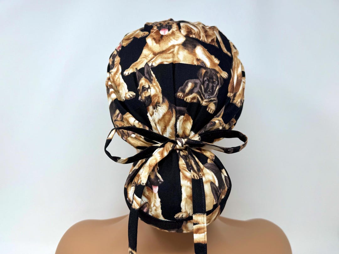 1 Week Delivery Tariff Free - Ponytail Scrub Cap - German Shepherds ...