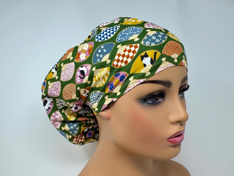 1 Wk Delivery & No Tariff (US/CA) - Ponytail Scrub Cap - Tuxedo Cats ...