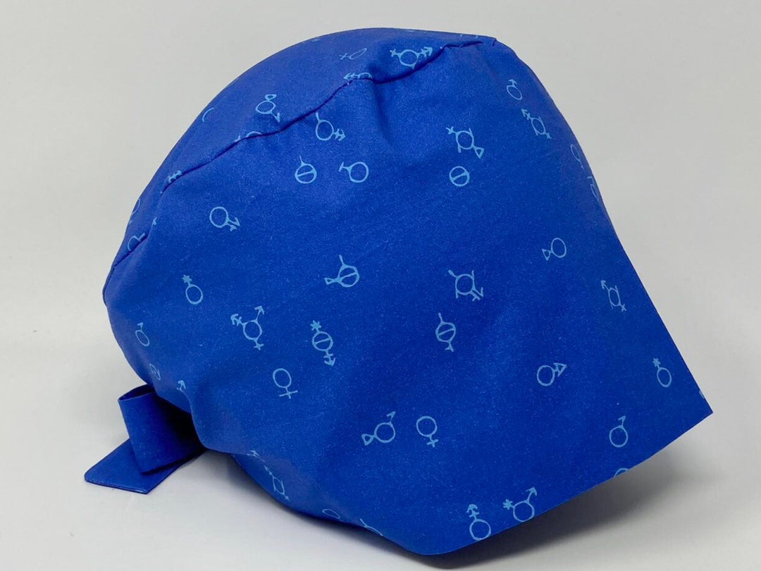 Scrub Cap/ Scrub Hat - Gender Symbols - Unisex Pixie - Women/men Scrub ...