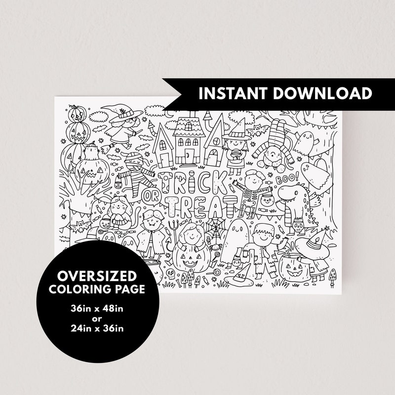 Halloween Coloring Pages - Etsy