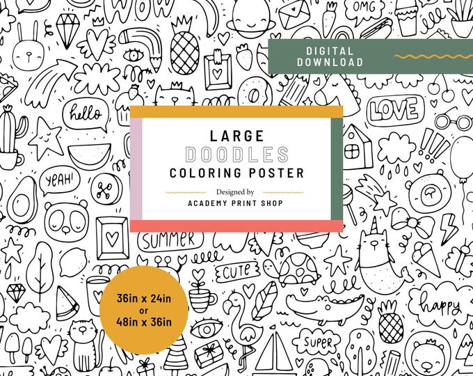 9 GIANT Printable Colouring Posters. Downloadable Coloring Pages for ...
