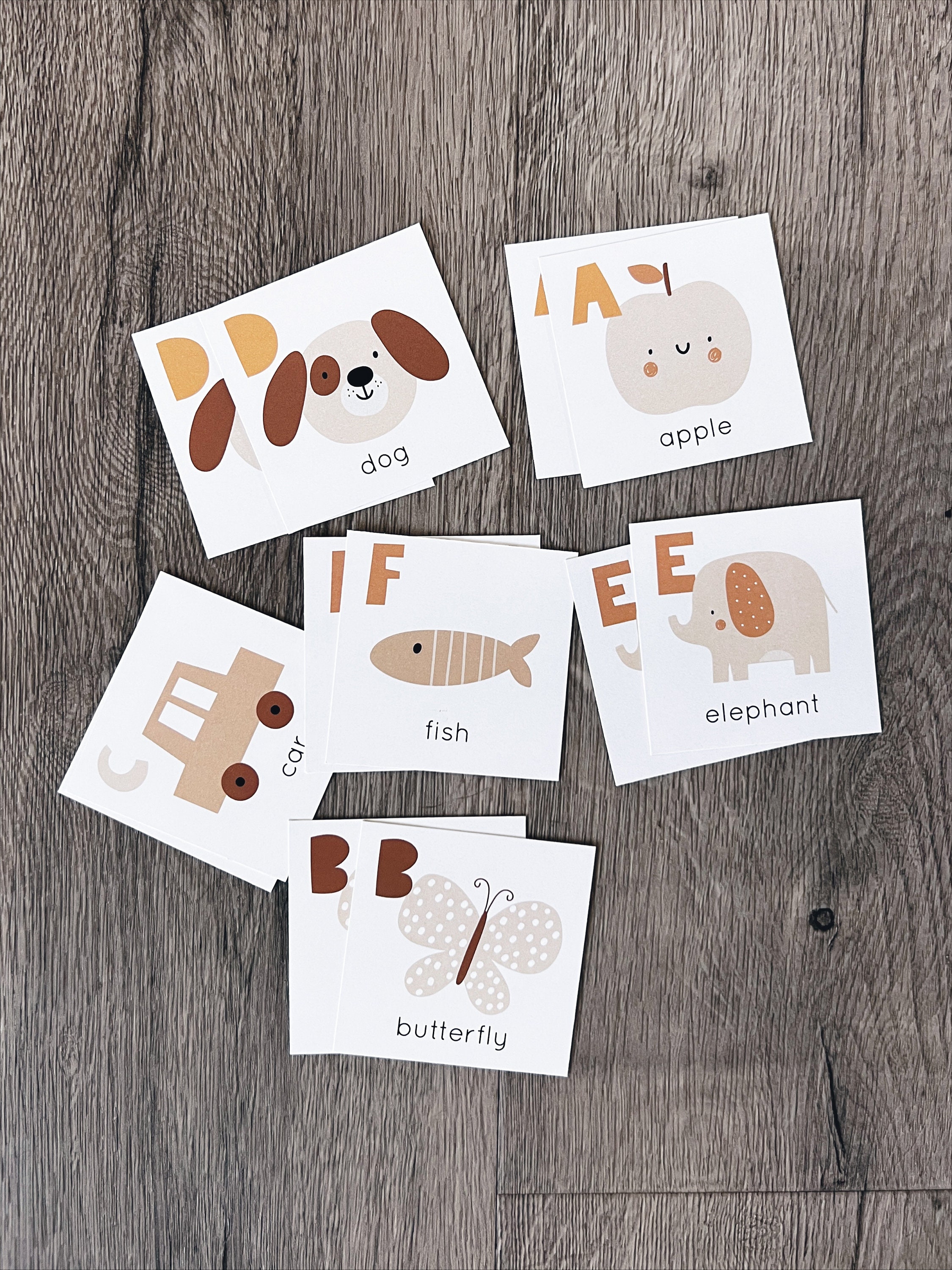 ABC Boho Chic Matching Card Game | Memory Card Game | Printable Memory ...