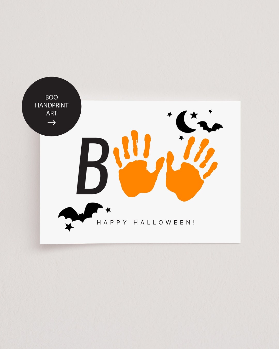 Boo Halloween Handprint Art | Halloween Coloring Page | Halloween ...