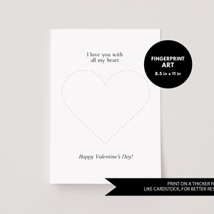 Valentine's Day Heart Fingerprint Art | Preschool Valentines | Class ...