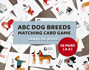 ABC Boho Chic Matching Card Game | Memory Card Game | Printable Memory ...
