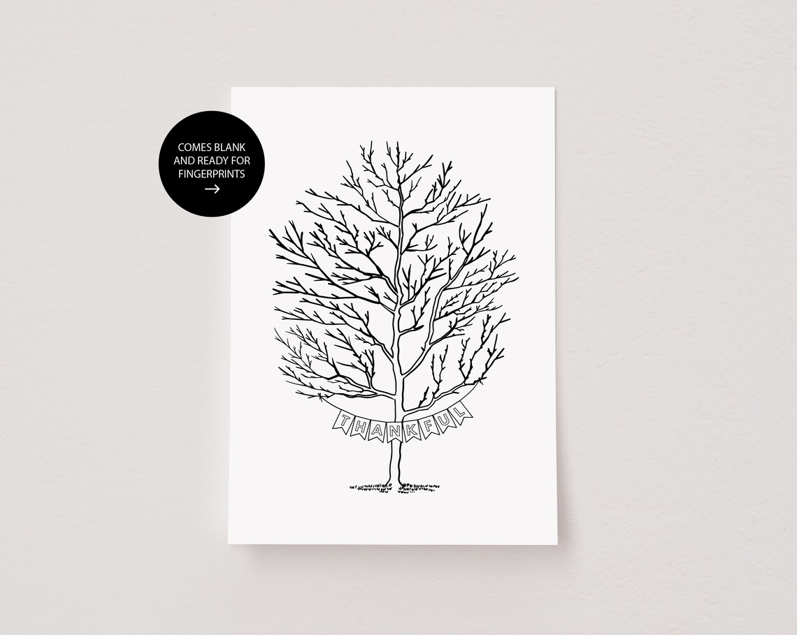 Gratitude Tree Fingerprint Art Thanksgiving Coloring Sheets Thankful ...