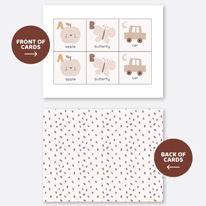 ABC Boho Chic Matching Card Game | Memory Card Game | Printable Memory ...