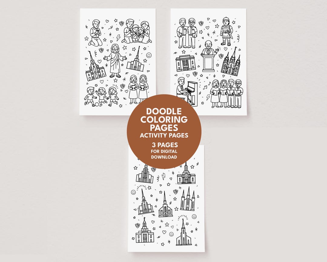 LDS Coloring Page Printable Download Religious Material Primary Lesson ...