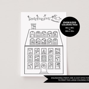 Christmas Advent Calendar for Kids | Giant Coloring Page | Giant ...