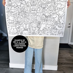 Giant Halloween Coloring Page | Giant Coloring Poster | Large Coloring ...