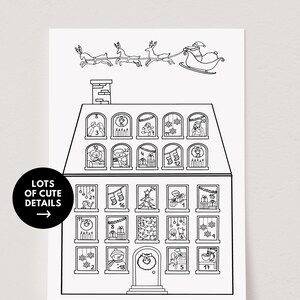 Christmas Numbered Advent Calendar for Kids | Giant Coloring Page ...