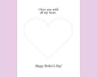 Mother's Day Heart Fingerprint Art from Multiple - Etsy