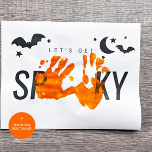 Spooky Halloween Handprint Art | Halloween Coloring Page | Halloween ...