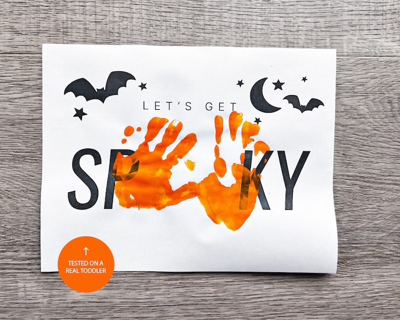 Spooky Halloween Handprint Art | Halloween Coloring Page | Halloween ...