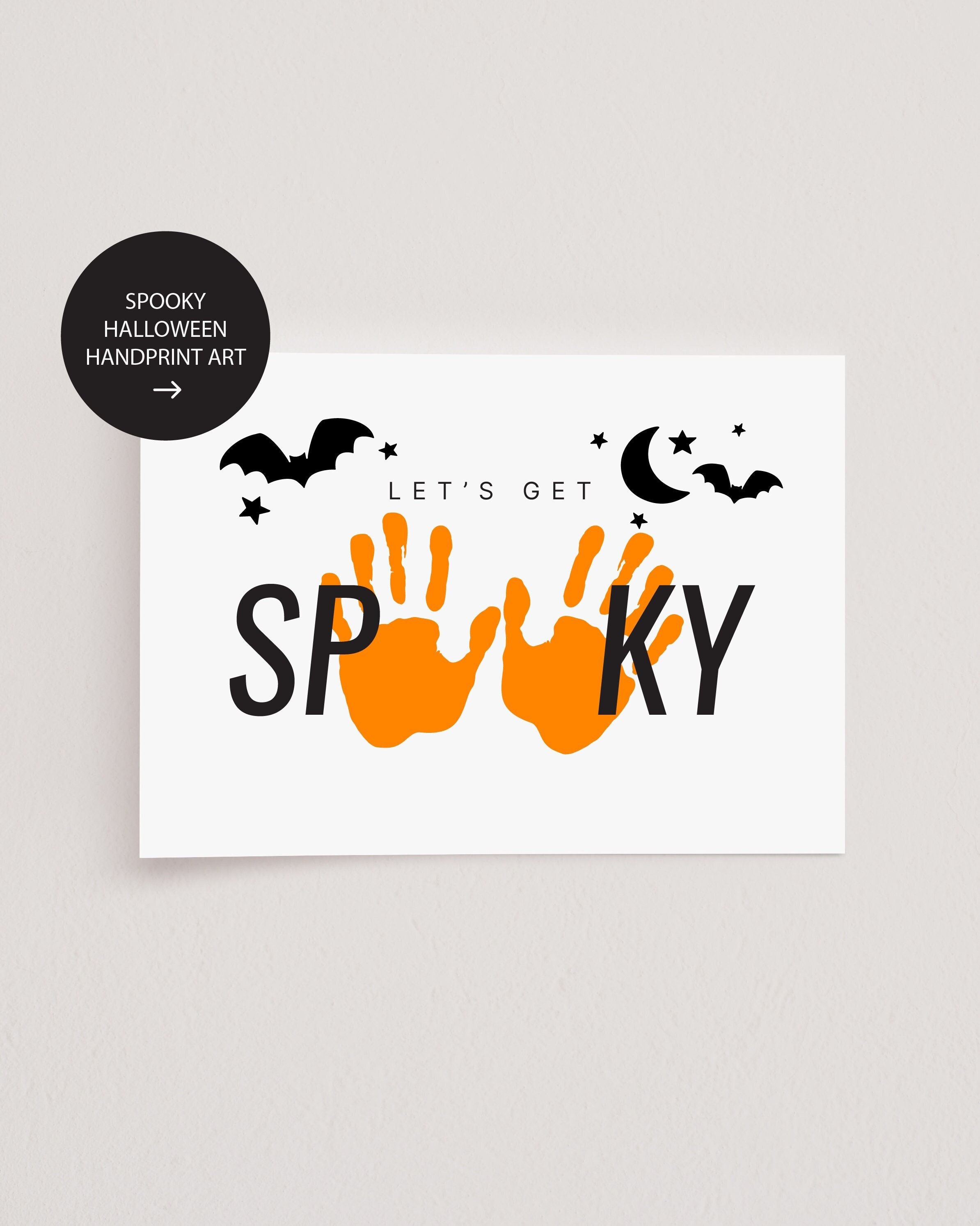 Spooky Halloween Handprint Art | Halloween Coloring Page | Halloween ...
