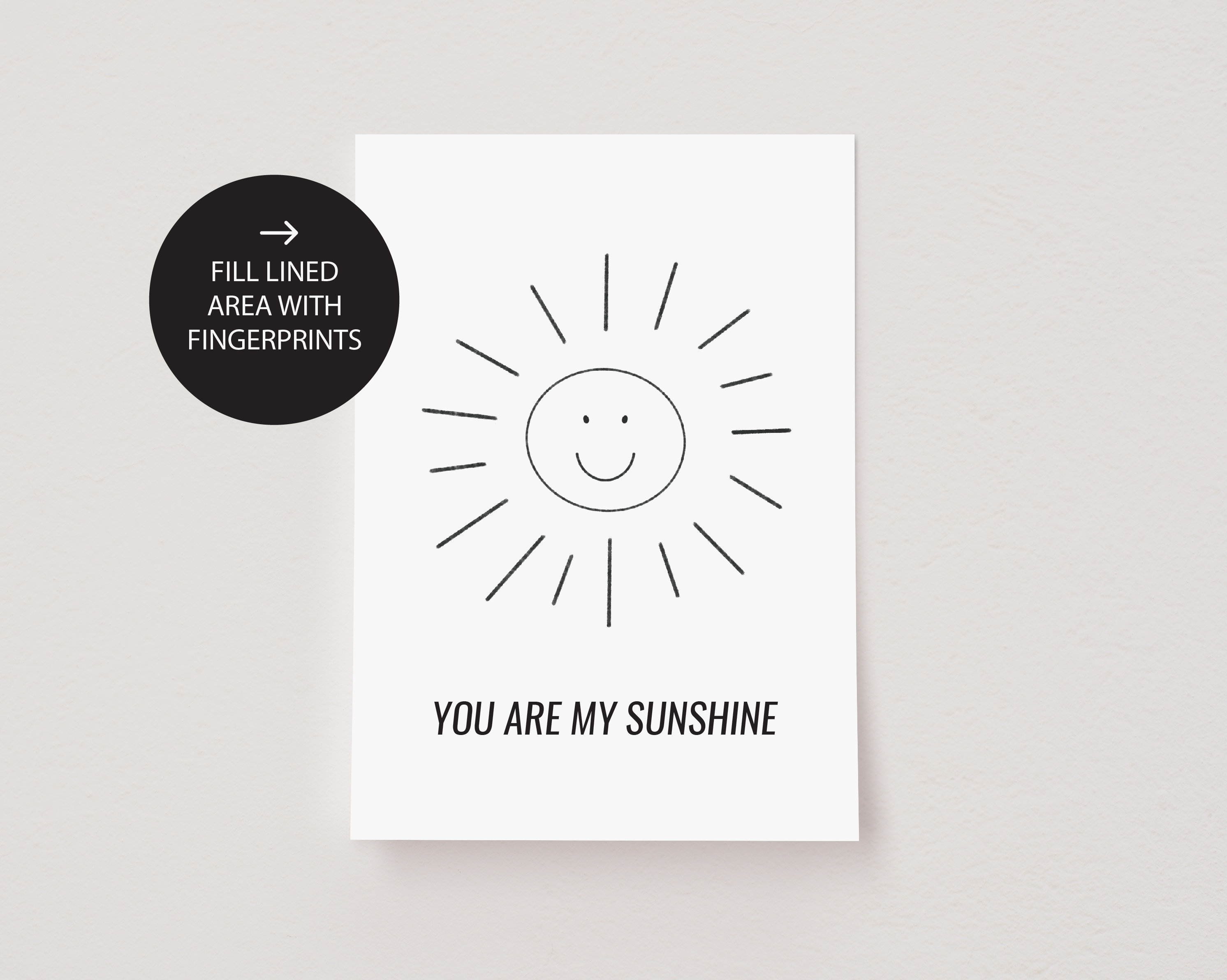 Sun Fingerprint Art Sunshine Coloring Page Kids Craft School or ...