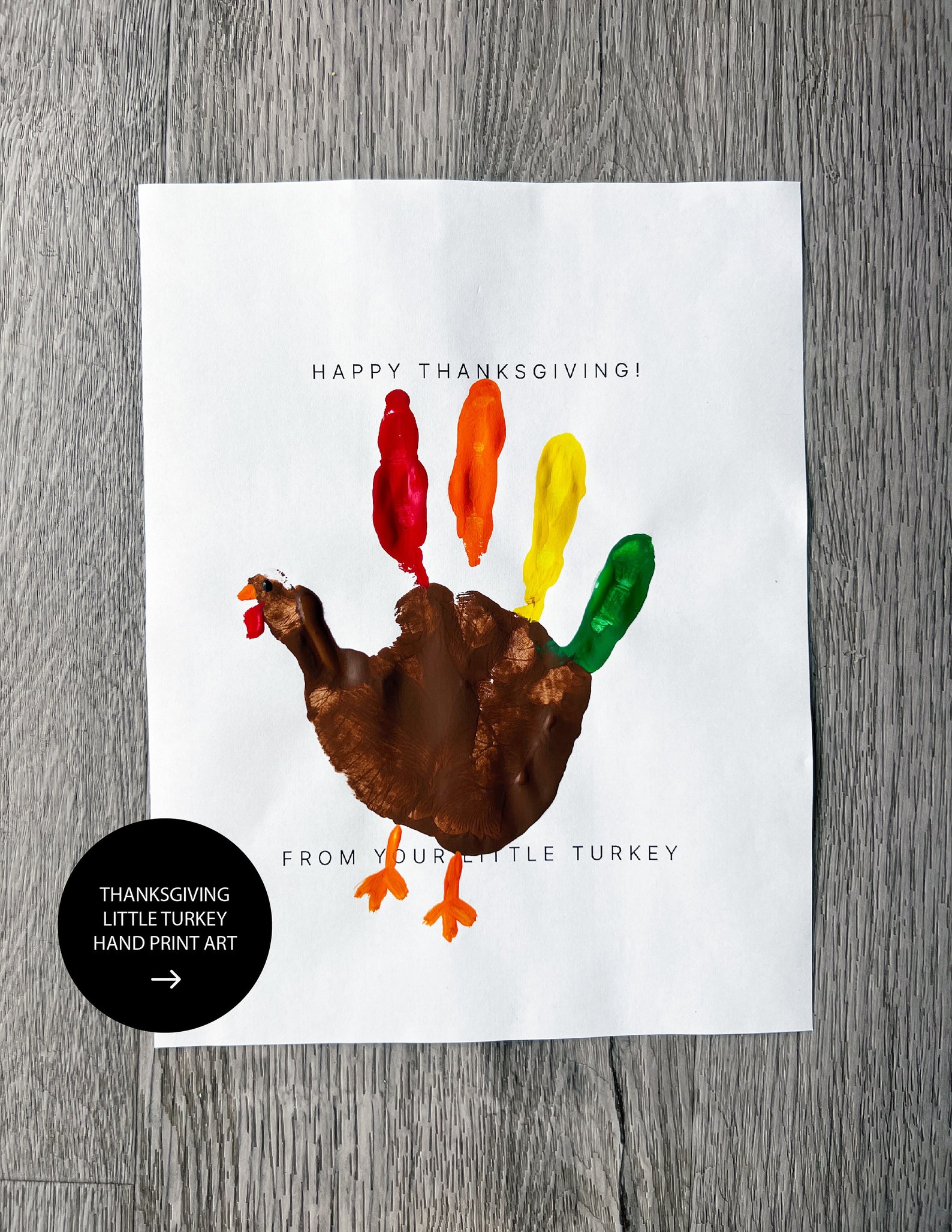Gratitude Tree Fingerprint Art | Thanksgiving Turkey Handprint Art ...