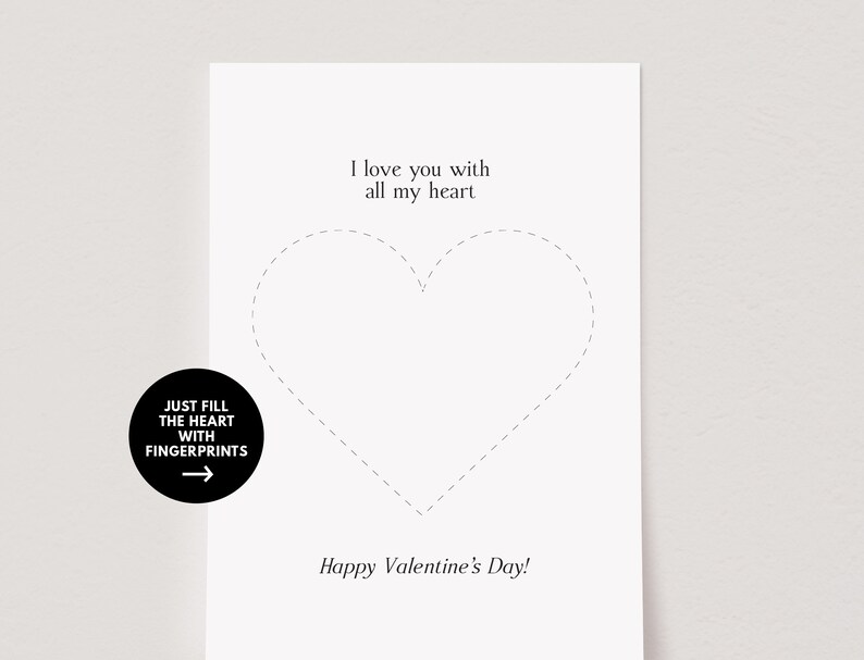 Valentine's Day Heart Fingerprint Art | Preschool Valentines | Class ...
