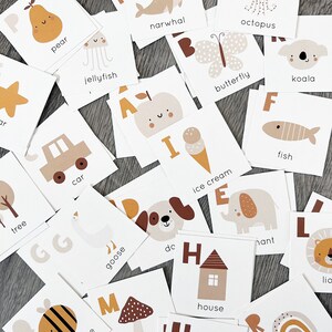 ABC Boho Chic Matching Card Game | Memory Card Game | Printable Memory ...