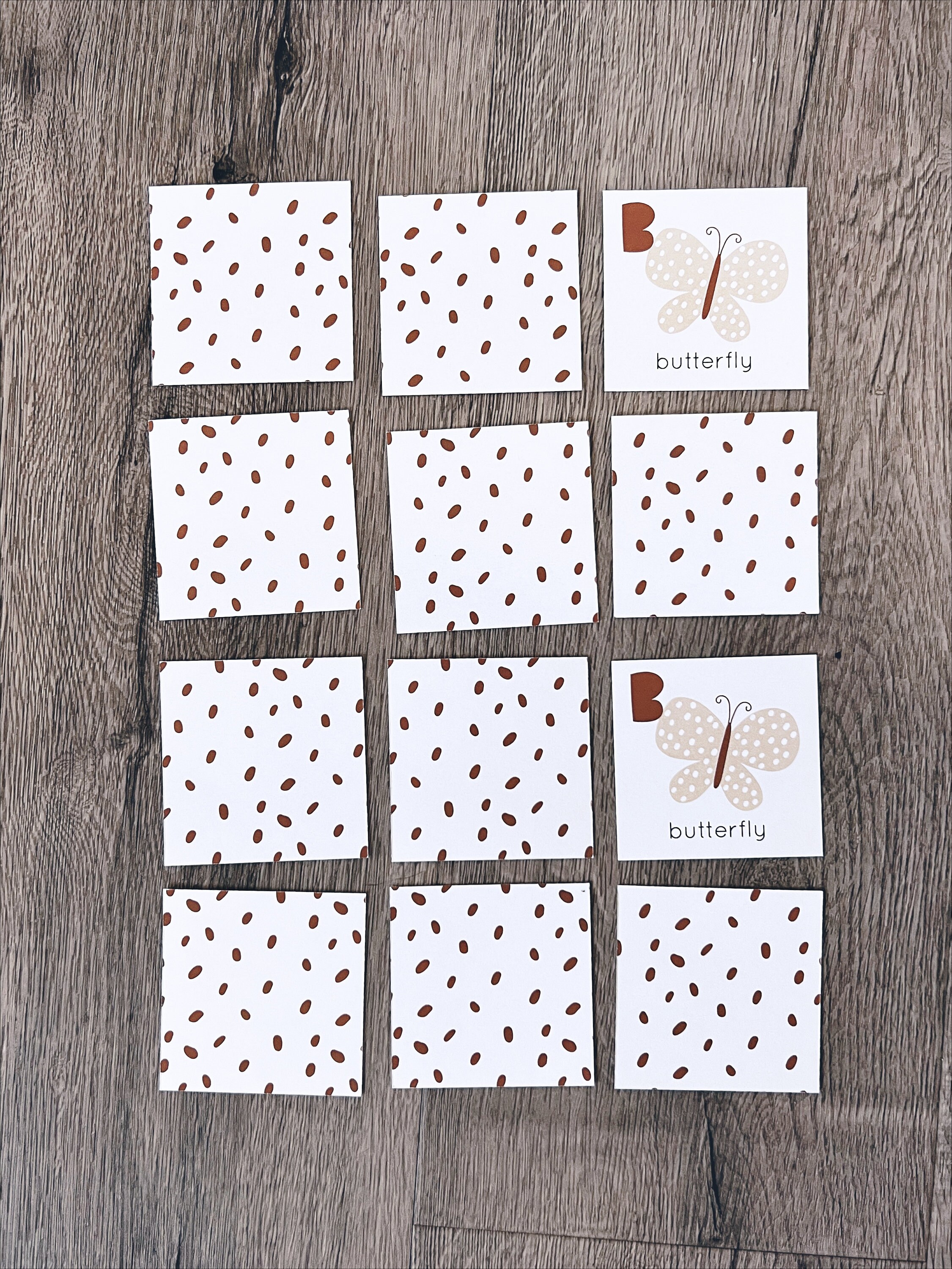 ABC Boho Chic Matching Card Game | Memory Card Game | Printable Memory ...