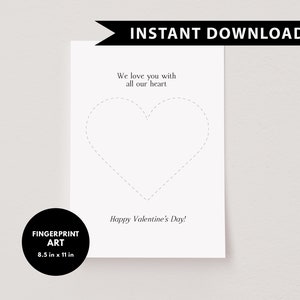 Valentine's Day Heart Fingerprint Art | Preschool Valentines | Class ...