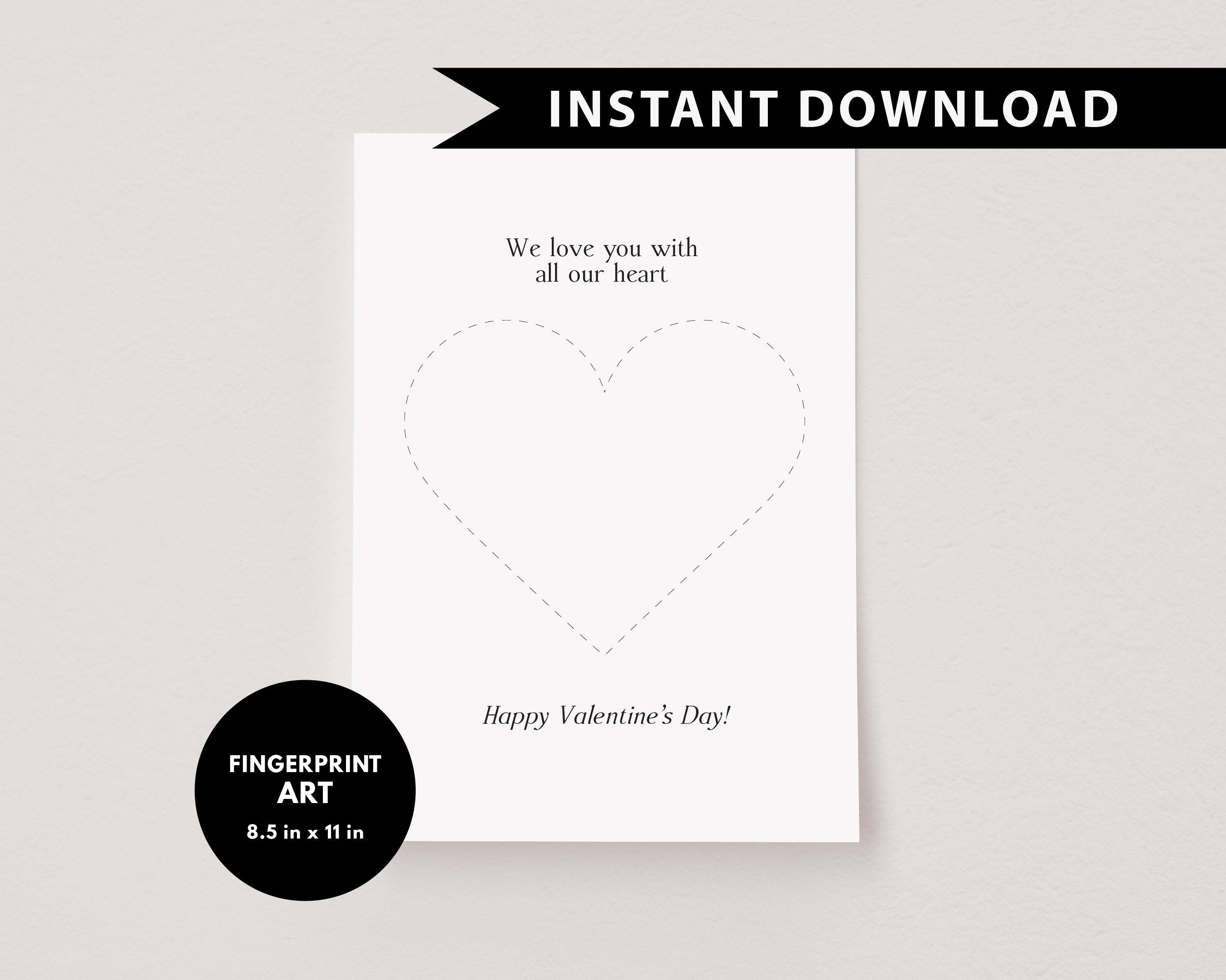 Valentine's Day Heart Fingerprint Art | Preschool Valentines | Class ...