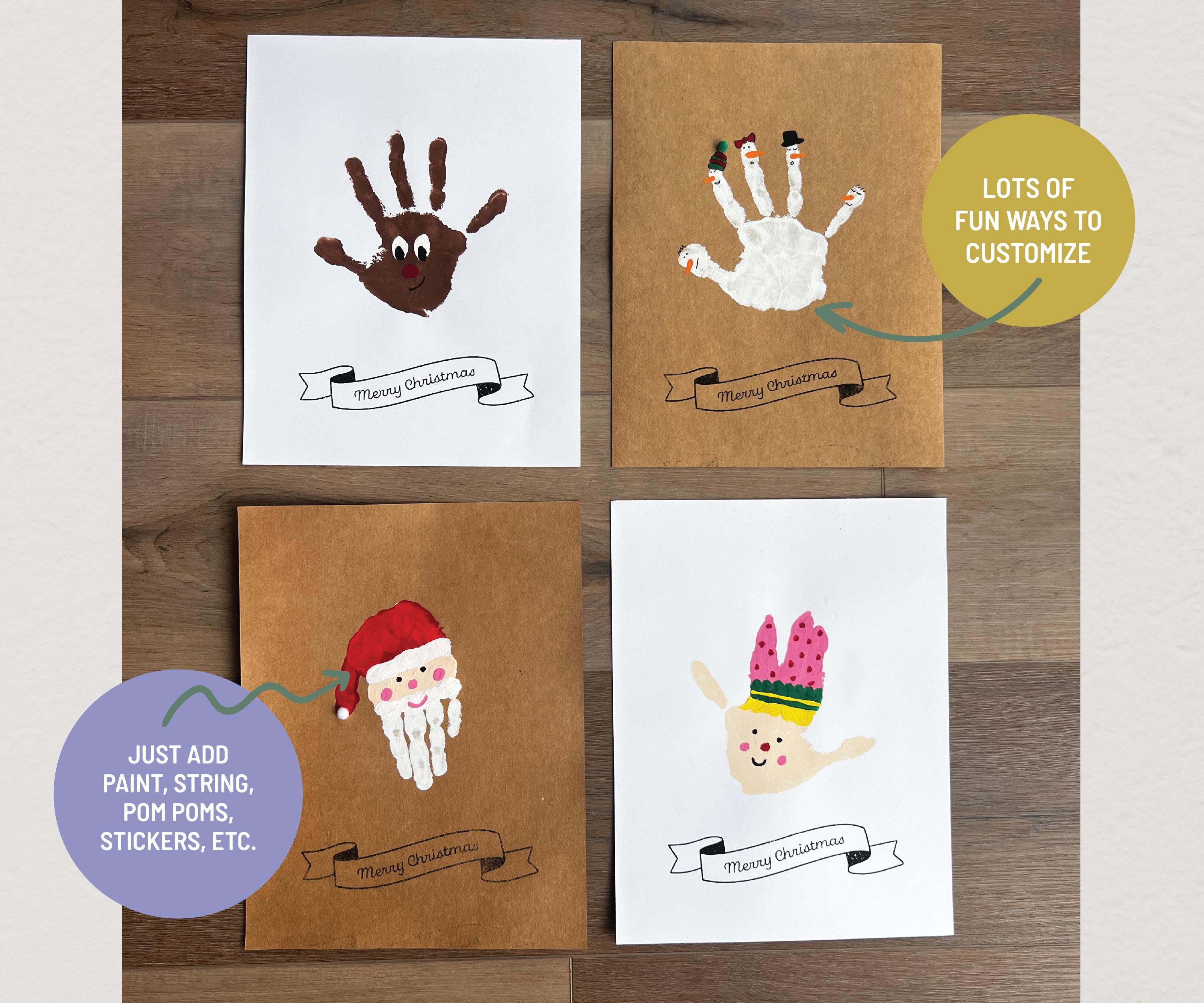 Santa Handprint Craft Template Printable Christmas Activity for ...