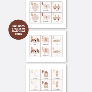 ABC Boho Chic Matching Card Game | Memory Card Game | Printable Memory ...