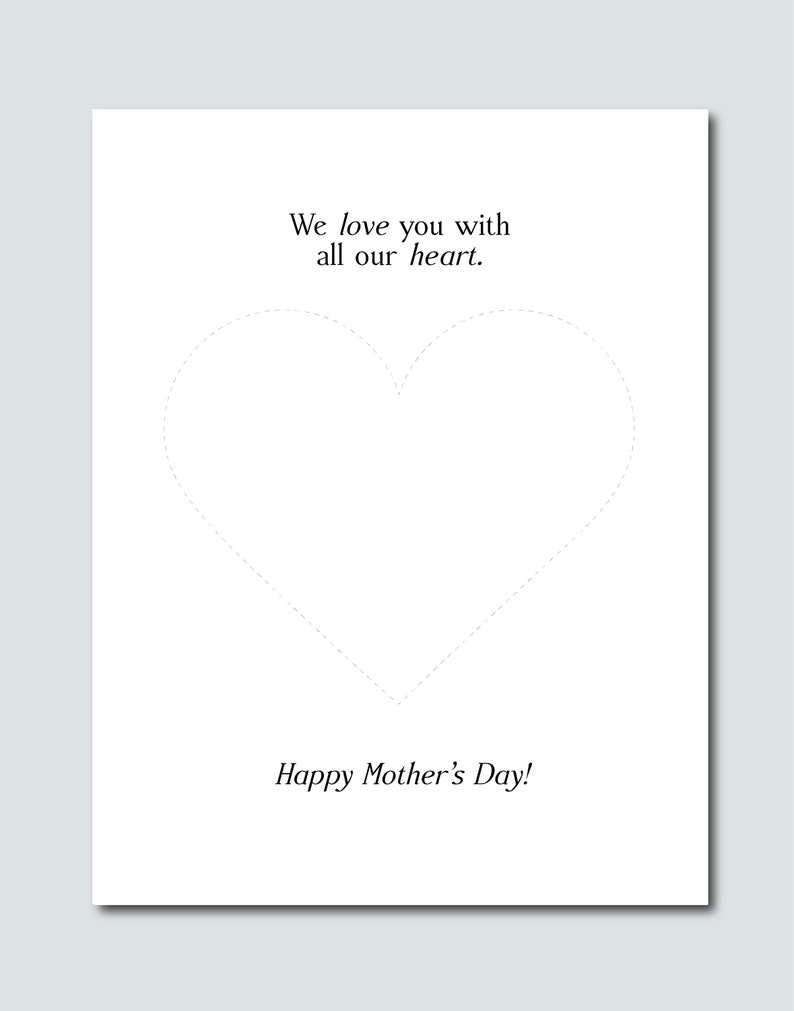 Mother's Day Heart Fingerprint Art (from Multiple Children) for Kids ...