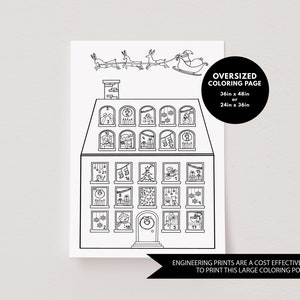 Christmas Numbered Advent Calendar for Kids | Giant Coloring Page ...
