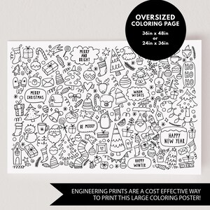 Christmas Giant Coloring Page | Giant Coloring Poster | Large Coloring ...