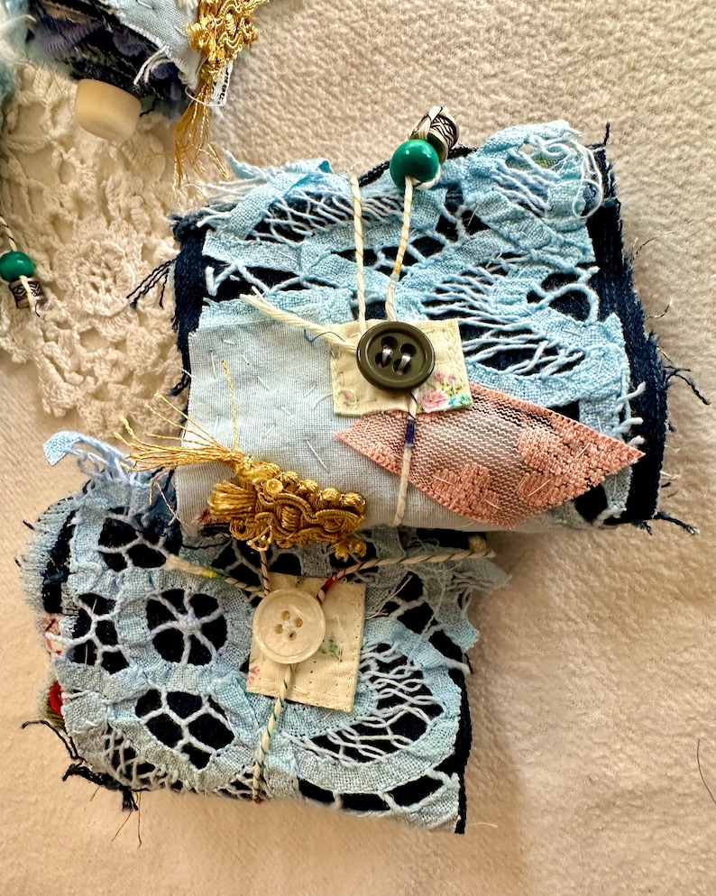 Handmade Snippet Roll Fabric Slow Stitch - Etsy