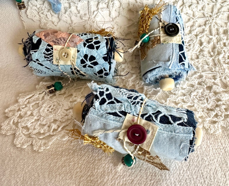 Handmade Snippet Roll Fabric Slow Stitch - Etsy