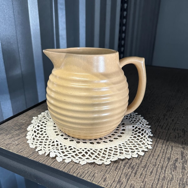 Yellow Ware Pitcher - Etsy