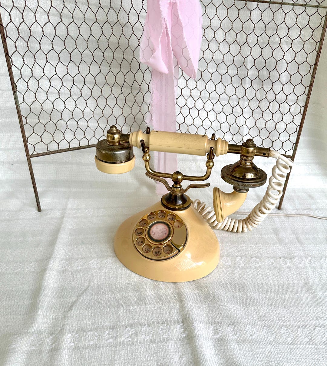 Vintage Princess Phone Rotary French Style - Etsy