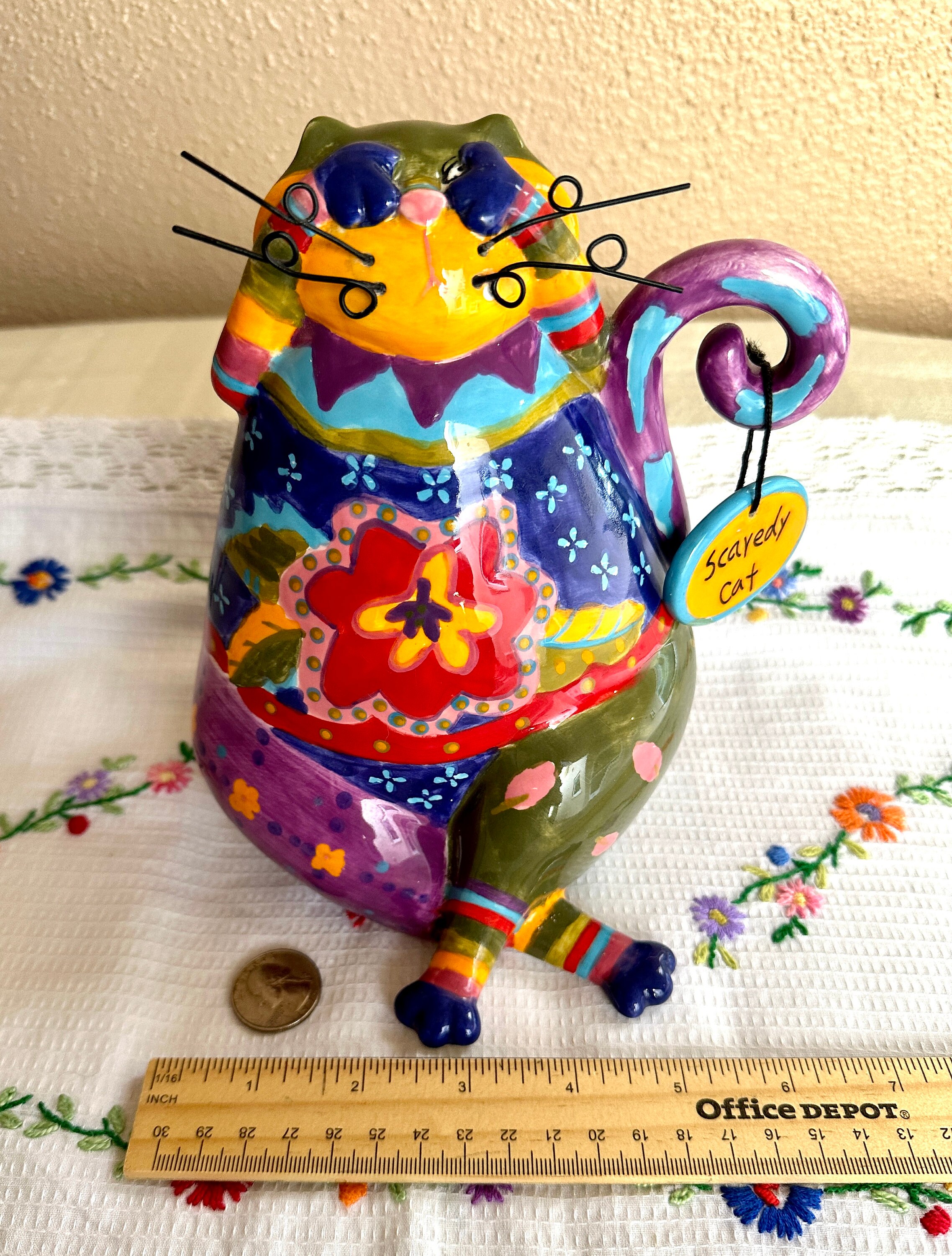 Vintage Figurine Catitudes Scaredy Cat - Etsy