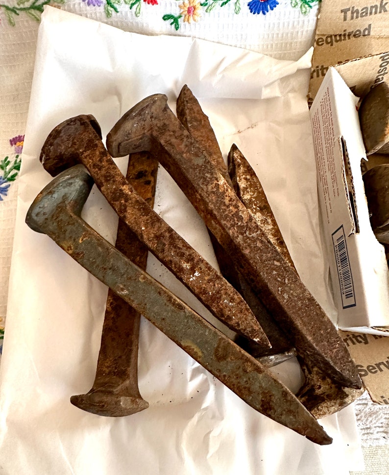 Vintage 6 Railroad Spikes Nails Rusty Lot of Six - Etsy