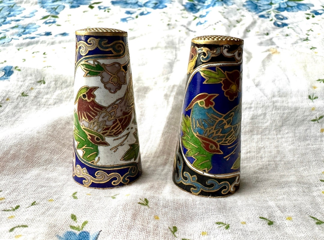Vintage Cloisonne Thimble Set of 2 - Etsy