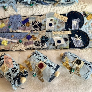 Handmade Snippet Roll Fabric Slow Stitch - Etsy