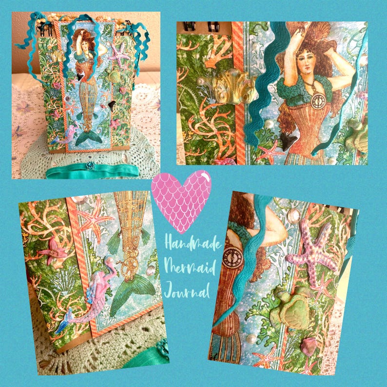 Handmade Junk Journal Mermaid Theme - Etsy